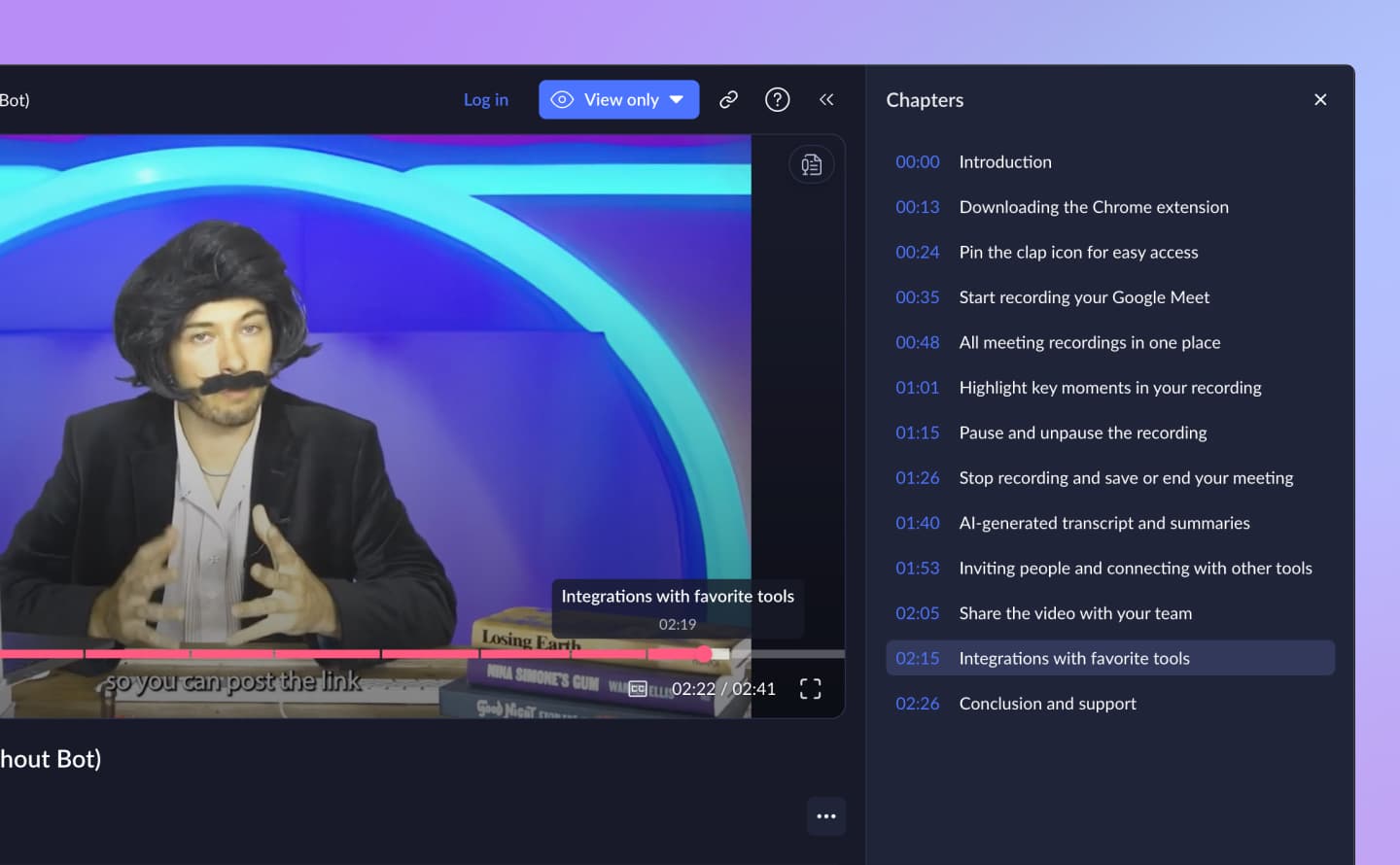 How to Add Automatic Video Chapters on YouTube or Any Video with Claap | Claap